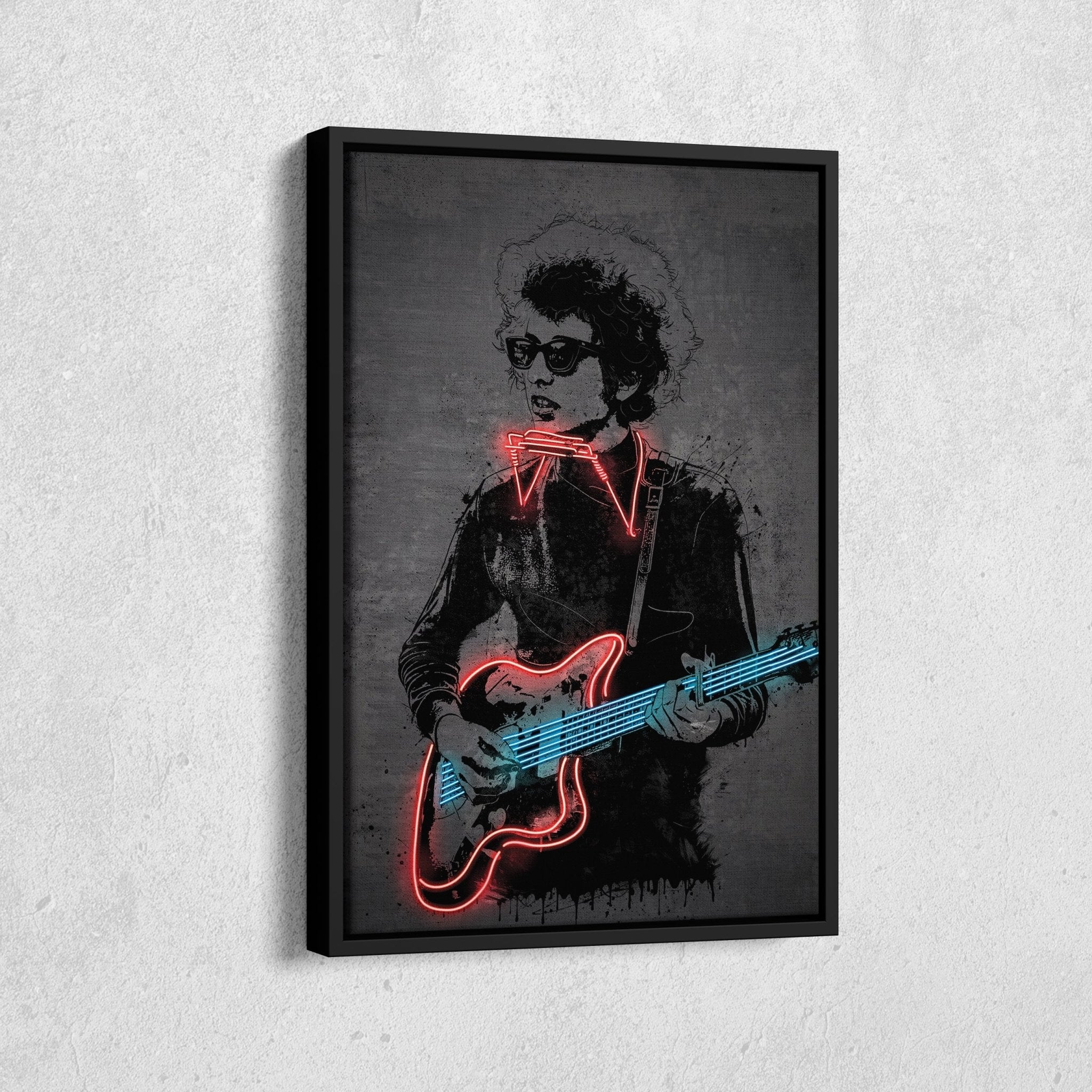 Bob Dylan Neon Canvas Art | Music Wall Decor – CanvasNeon
