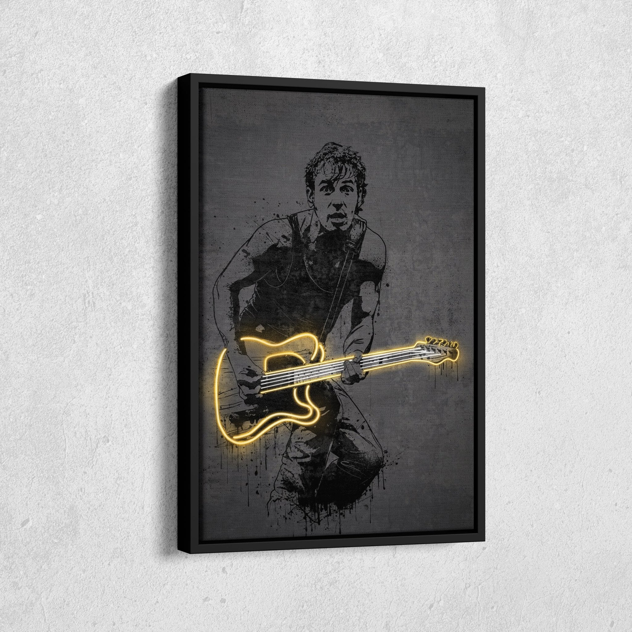 Bruce Springsteen Neon Canvas Art | Music Wall Decor – CanvasNeon
