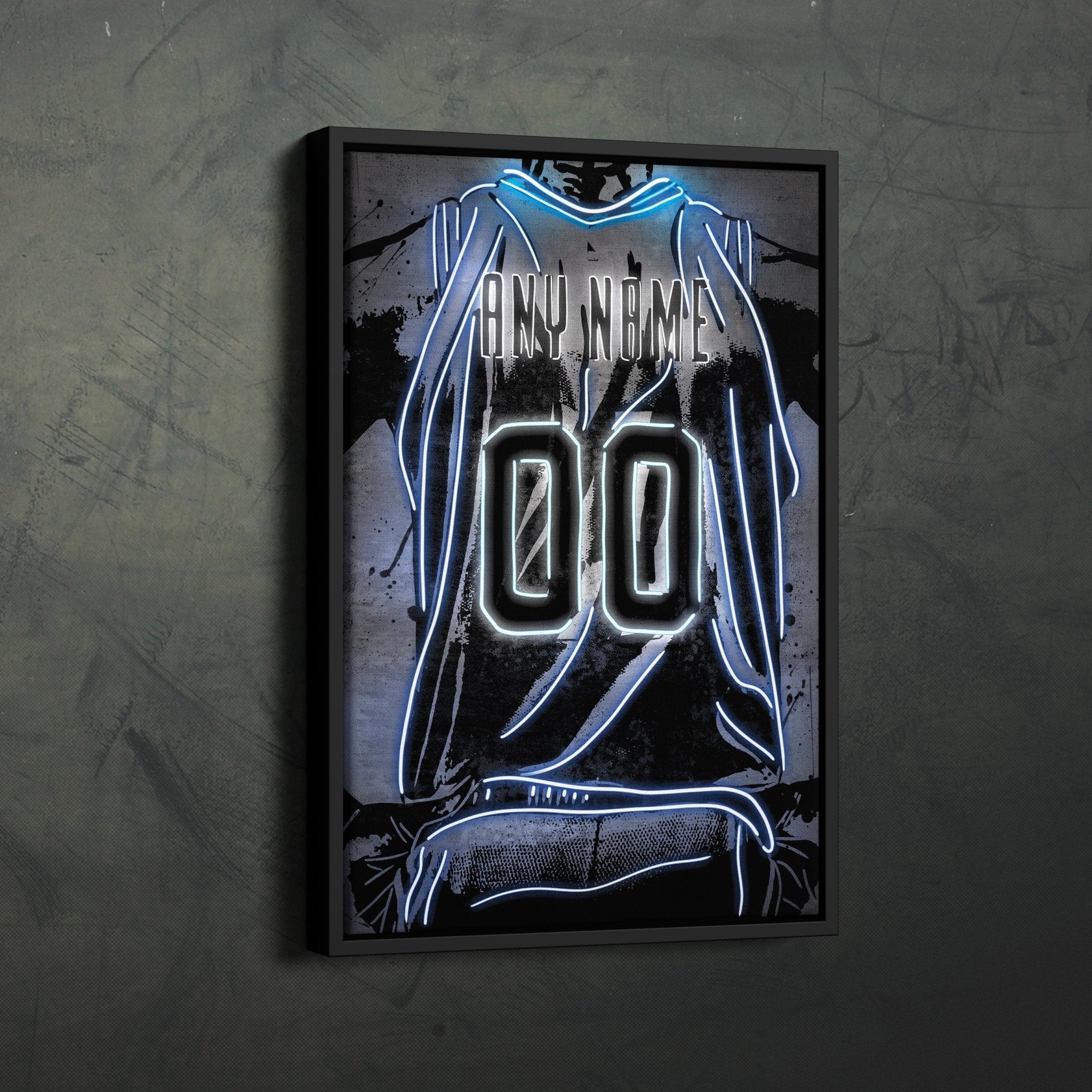 Minnesota Timberwolves Custom Jersey Canvas | Neon Wall Art – CanvasNeon