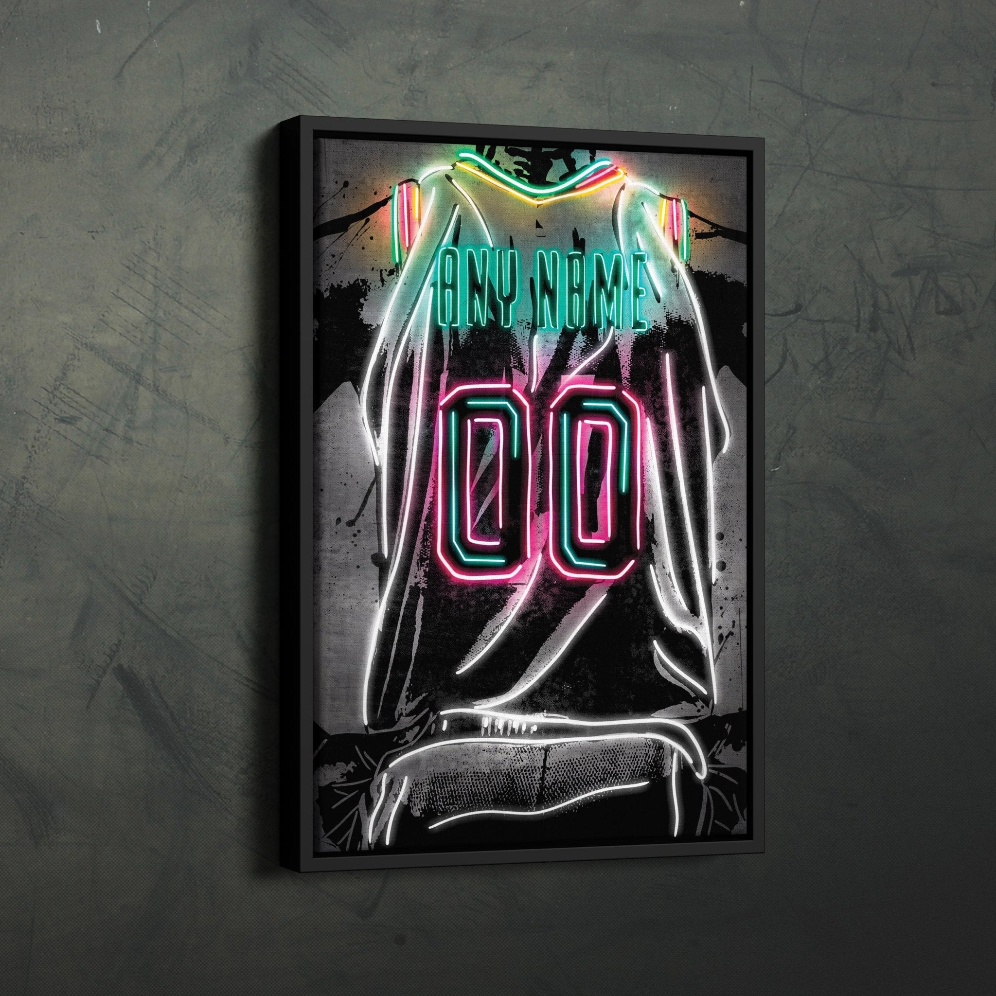 San Antonio Spurs Custom Jersey Canvas | Neon Wall Art – CanvasNeon